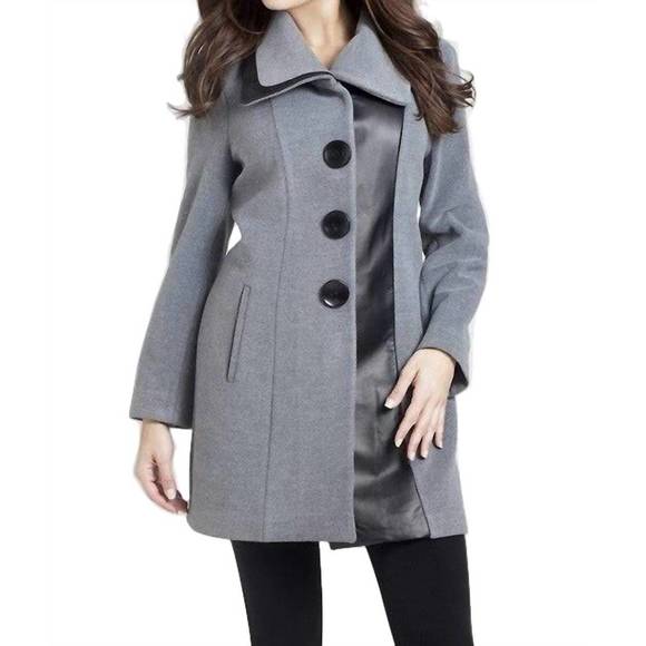 Angel | Jackets & Coats | New Angel Faux Leather Accent Car Coat In ...